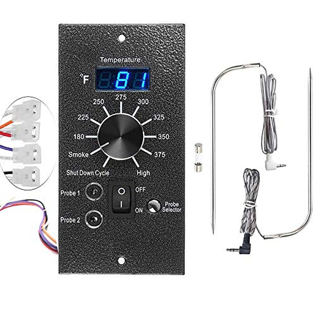 Digital Thermostat Kit for Traeger Control Panel Kit Parts Replacement, Upgrade Digital Thermometer Pro Controller Temperature Control Board for Traeger Pellet Grills, with Dual Meat Probes