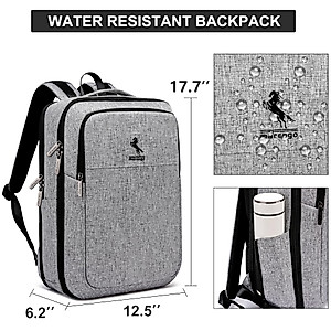 Marengo Smart Safe Business Travel Backpack with USB Charger Ebags for Men Women Office Work Mochilas Para Waterproof, Anti-Theft, Airline Approved, Fits 15.6" Laptops,Multi Compartment Backpack,Gray