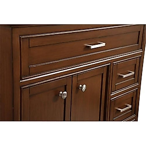 Elegant Kitchen and Bath 36 inch Single Bathroom Vanity Cabinet Set - Teak