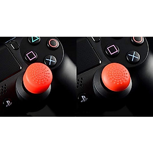 Rymfry Analog Thumb Stick Grips Cap Silicone Thumbsticks Joystick Cap Cover for PS4 PS3 PS2 Switch Pro Xbox one Xbox 360 Wii U Controller - Red