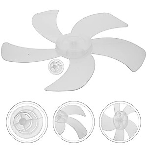 LIFKOME Universal Plastic 5 Leaves Fan Blade 16 inch Replacement Fan Blades Electric Fan Leaves Standing Fan Table Fanner General Accessories
