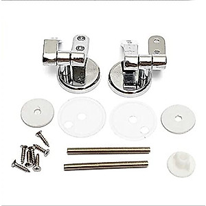 LTIYITL Toilet Seat Hinges Zinc Alloy Replacement Parts-Adjustable Toilet Seat Bolts and Nuts Left and Right Hinges-Strong and Durable (Not Easy to Fall Off)