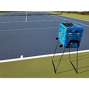 Tourna Ballport Deluxe Tennis Ball Hopper with Wheels - Blue