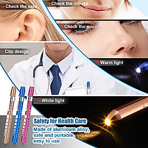 Penlight for Nurse Pen Light Led Reusable Pen Light with Pupil Gauge Nurses Pin Light for Torch Medical Students Doctors Daily Use with Pocket Clip Nurse and Doctor Gifts(30 Pieces,Elegant Colors)