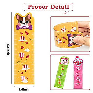 50 Pieces Valentine's Day Bookmark Valentines Day Markers Fun Book Marks Valentines Day Page Clips Bookmarks Happy Valentine's Day Gifts for Kids Classroom Supplies Party Favors, 10 Designs