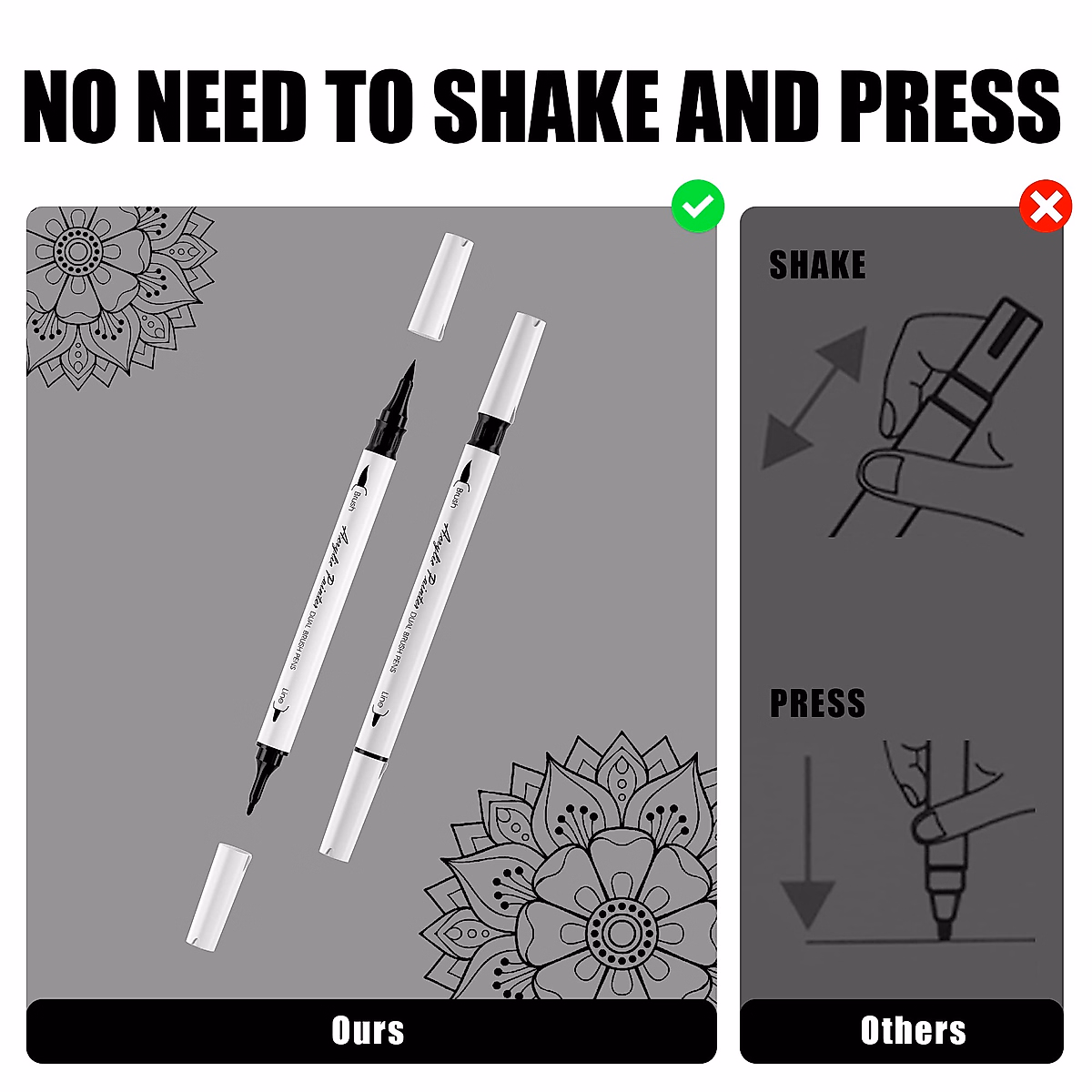 Mogyann Black Paint Pen, 12 Pack Acrylic Paint Markers for Canvas, Wood, Stone, Ceramic