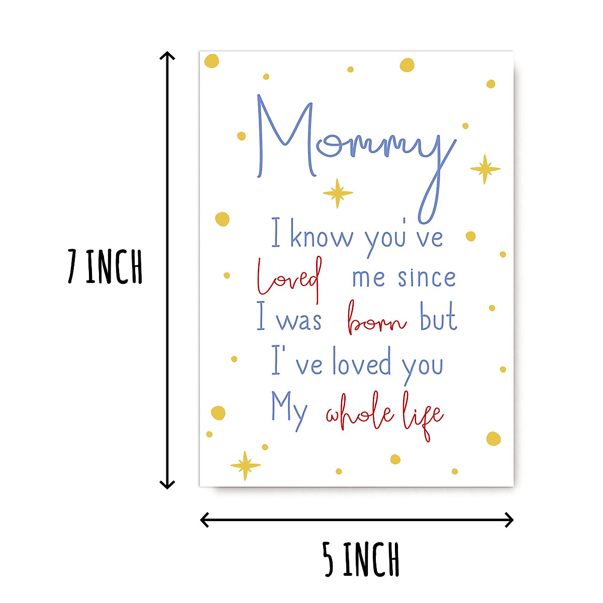 EruditeGifts Mommy I Know You've Loved Me Since - Birthday Card For Mommy - Mommy's Day Card - Cute Birthday Card For Mommy From Kids - New Mommy Birthday Cards, 5 x 7 inches