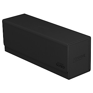 Ultimate Guard Arkhive 400+, Deck Case for 400 Double-Sleeved TCG Cards, Black, Compatible with Boulders, Magnetic Closure & Microfiber Inner Lining