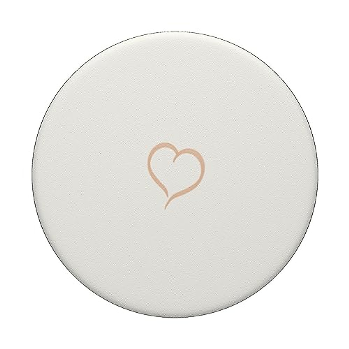 Cream / Beige / Sand Hand Drawn Heart Minimalist Love PopSockets Standard PopGrip