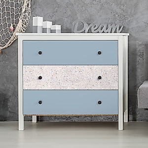 Con-Tact Brand Duo-Packs Creative Covering DIY Shelf-Adhesive Vinyl Drawer and Shelf Liner, 18"" x 16', 2 Pack (Terrazzo Blush / Ocean Blue)