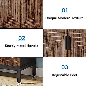 TRIBESIGNS WAY TO ORIGIN Shoe Cabinet, 20 Pairs Modern Shoe Storage Cabinet with Doors, 6-Tier Freestanding Entryway Shoe Organizer Rack for Living Room, Closet, Rustic Brown