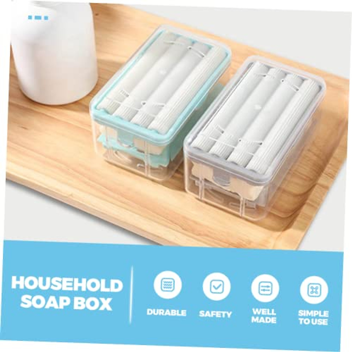 BETOOKY Box Soap Box Soap Dish Soap Tray Dish Soap Dispenser Foaming Soap Dispenser Laundry Soap Containers Bar Soap Laundry Soap Dispenser Set Pearlescent Travel Plastic