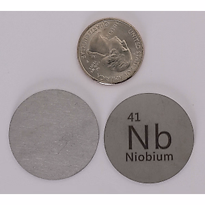 Niobium (Nb) 32mm Metal Disc 99.95% Pure for Collection or Experiments