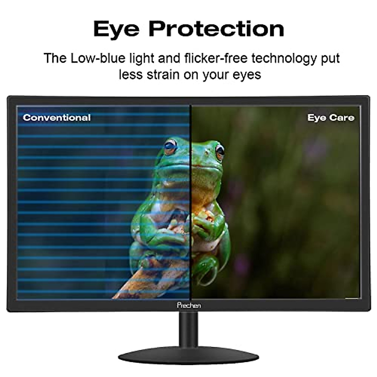 Prechen 24 Inch Computer Monitor 75Hz PC Display, FHD 1920 x 1080P Business Screen LED Desktop Monitor with HDMI and VGA Ports, 99% sRGB, 3000:1, VESA Compatible, Eye Care, Black