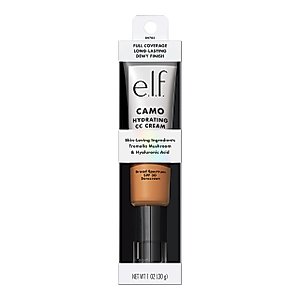 e.l.f. Camo CC Cream, Color Correcting Medium-To-Full Coverage Foundation with SPF 30, Tan 400 W, 1.05 Oz (30g)