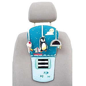 Infant Car Toy Travel Activity Center Baby Car Seat Toys for Babies 0-6 Months Arch with Mirror, Rattle, Teether Hanging Toy for Baby Infant 0-6-12 Months, Sensory Gift