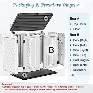 Mrosaa Sheds & Outdoor Storage, 34 Cu.ft Horizontal Storage Sheds Outdoor with Floor, Outdoor Storage Cabinet Waterproof for Garage Storage, Pool Storage, Bike Shed, Garden Shed