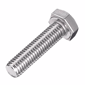 uxcell M10x40mm Hex Bolts 304 Stainless Steel Hexagon Left Hand Screw Bolt