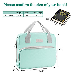 Bible Cover for Women, Losong Large Bible Carrying Book Case with Durable Handle & Multi-Pockets Organizer Church Tote for Girls Catholic Christian Gifts, Fits for Study Bible Protective Bag Leopard