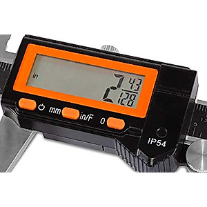 WEN 10764 Electronic 6.1" Stainless Steel Water-Resistant Digital Caliper with LCD Readout & Storage Case, IP54 Rated