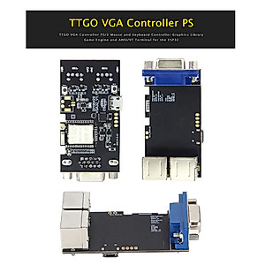 Diyeeni VGA Controller Board, PS/2 Control Module for Mouse Keyboard, Control Module with Micro32 Chipset, Graphics Library Game Engine ANSI/VT Terminal for ESP32