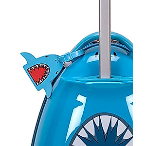 Rockland Jr. Kids' My First Hardside Spinner Luggage,Telescoping Handles, Shark, Carry-On 19-Inch