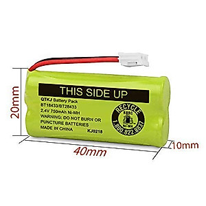 QTKJ BT18433 BT28433 BT184342 BT284342 BT-1011 Cordless Phone Battery for Vtech CS6209 CS6219 CS6229 DS6301 DS6101 BT-1018 BT-1022 AT&T CL80109 BT-6010 BT-8000 BT-8300 Uniden DCX400 Handset (6-Pack)