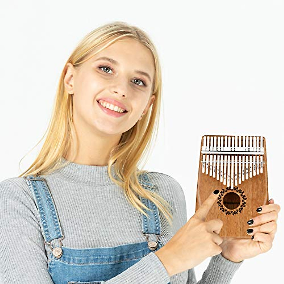 Kalimba Thumb Piano 17 Keys RANMING Mbira Finger Piano Kalimba Gifts for Adults Kids Beginners With Portable Handbag and Tune Hammer Thumb Pianos Finger Harp (Mahogany-Pickup)