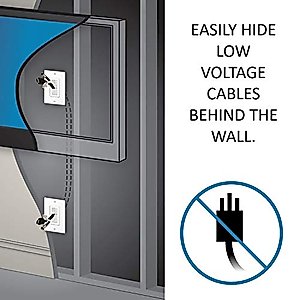 Legrand - OnQ HDMI In-Wall Connection Kit for Cable Management, Cable Pass Through Strap Conceals Cabling Behind the Wall, White, 2 Count, HT2000WHV1