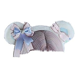 Faylay Women Furry Bear Ear Animal Ears Lovely Headband Bowknot Decor (BL)