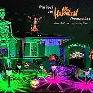 YoungPower Solar Pathway Lights, LED Solar Light Outdoor Color Changing Solar Garden Lights Waterproof Auto On/Off Multi Color Sun Powered Landscape Lighting for Garden Walkway, 8P