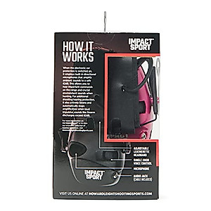 Howard Leight Impact Sport Electronic Shooting Earmuff, Youth/Small, Pink (R-02533)