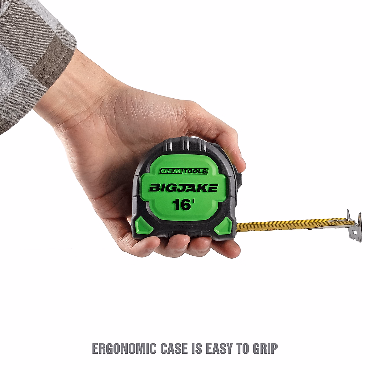 OEMTOOLS 25698 Big Jake 16’ Tape Measure, Electrician Tape Measure, Table Saw Tape Measure, Tape Measure with Magnetic Tip