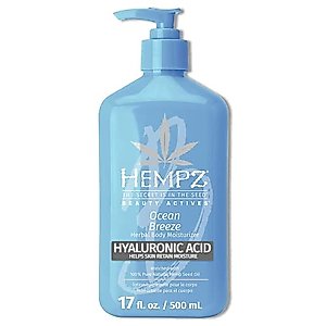 Hempz Body Lotion - Ocean Breeze Limited Edition Daily Moisturizing Cream, Shea Butter, Aloe, Body Moisturizer - Skin Care Products, Hemp Seed Oil - 17 Fl Oz