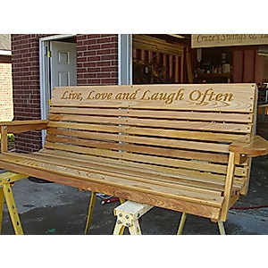 5 Ft Cypress Porch Swing with Custom Engraving
