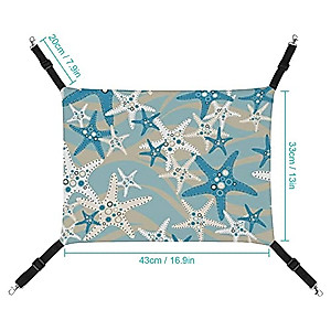 Starfish Pet Hammock Comfortable Adjustable Hanging Bed for Small Animals Dogs Cats Hamster