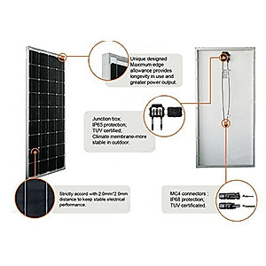 GOWE 300w monocrystalline solar panel 18V 17% charge efficiency