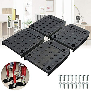 4 PCS Drywall Stilt Replacement Part, Stilt Sole Anti-slip Pads for Drywall Stilt Sole Replacement Kits, Rubber Floor Plate Kit Non-Slip Floor Pads for Construction Painting