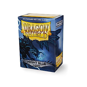 Dragon Shield ART10042 Classic Standard Size Sleeves 100pk-Night Blue, Multicoloured