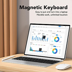 DAUERHAFT Portable Laptop Tablet 12.3 Inch 2 in 1 Laptop 3K Touch Screen Dual Speakers 3500mAh Ultra Slim for Work (US Plug 8GB+512GB)