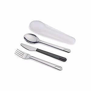 Joseph Joseph GoEat™ Stainless-steel Travel Cutlery utensil Set - Knife, Fork & Spoon, Green