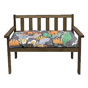 EZOPII Outdoor Bench Cushion, Waterproof Swing Cushion Bench Seat Cushion, Swing Chair Replacement Seat Pads Cushion Pillow for Lounger Garden Furniture Patio Metal Wooden Bench (47 * 20in, A)