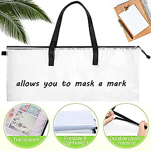 5 Pcs Art Portfolio Bag 19 x 25 Inches Posters Organizer with Zipper and Handle Art Supply Bag and 5 Pcs A4 Pencil Bags 9 x 13 Inches Art Supplies Storage Bag for Large Posters Artwork Bulletin Board