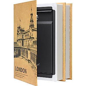 Barska Portable Diversion Dual Book Safe Concealed Lock Box for Secure and Discreet Hidden Storage of Valuables and Personal Items - London & London