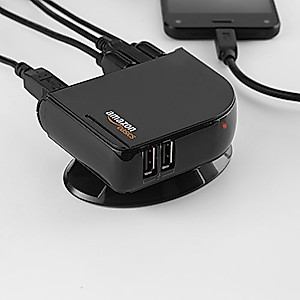 Amazon Basics 7 Port USB 2.0 Hub Tower with 5V/4A Power Adapter, Black