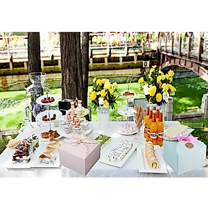 Chilly Gift Boxes, Set of 12 Decorative Treats Boxes, Cake, Cookies, Goodies, Handmade Baby Bath Bombs Shower, Small Gift Boxes for Christmas, Birthdays, Party, Weddings (Pink)