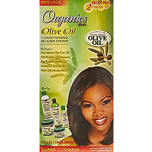 Originals By Africa's Best Olive Oil Conditioning Relaxer System 2-Pack, Helps Repair, Rebuild and Restore Your Hair's Elasticity and Softens & Shines, Designed for Coarse Hair Textures