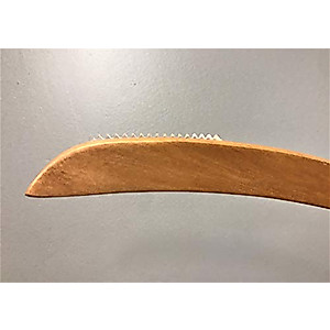 NAHANCO 40017HU Premium Retro-Style Wooden Shirt Hanger with Brushed Chrome Hook, Rounded Shoulders with Rubber Non-Slip Grippers, 16" Natural (Pack of 25)