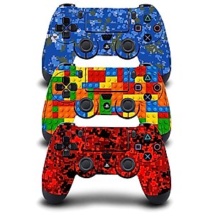 FOTTCZ [3PCS] Vinyl Skin for PlayStation 4 Controller Cover Decal Sticker - 3pcs. Comb H