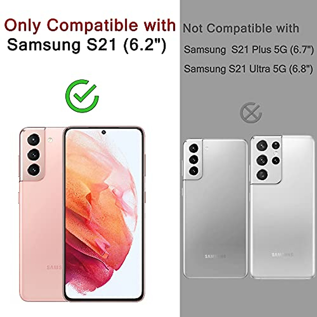 Ferilinso [4 Pack] 2 Pack Screen Protector for Samsung Galaxy S21 5G, [NOT Fit S21+Plus], with 2 Pack Camera Lens Protector [100% Support Ultrasonic Fingerprint Unlock-Super Fast] [Case Friendly]